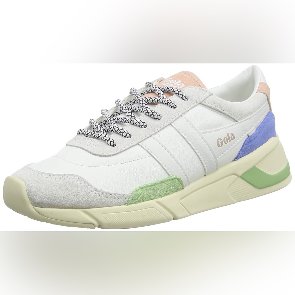 Gola Eclipse Trident Sneaker White Patina Green Size 8 - Gem